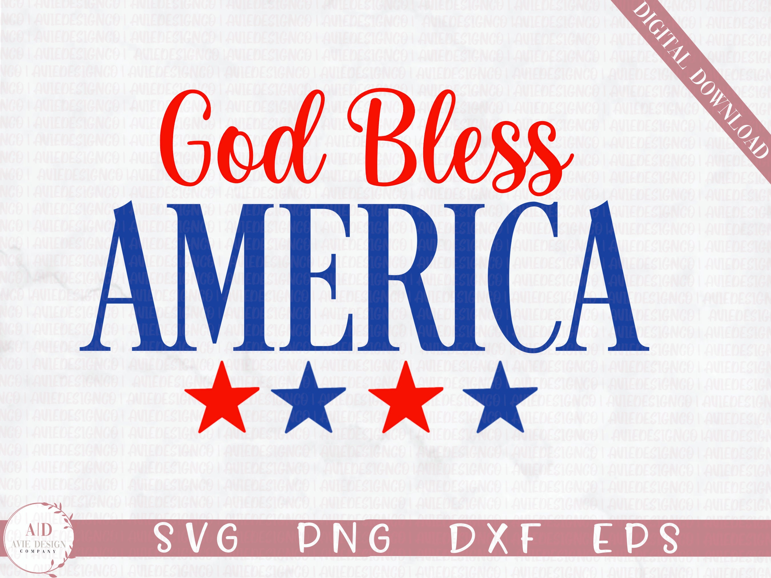 God Bless America Round Sign Svg Round Sign For Door Etsy
