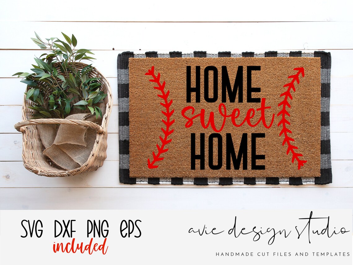 Home Sweet Home Baseball Sign Svg Baseball Decor Svg | Etsy