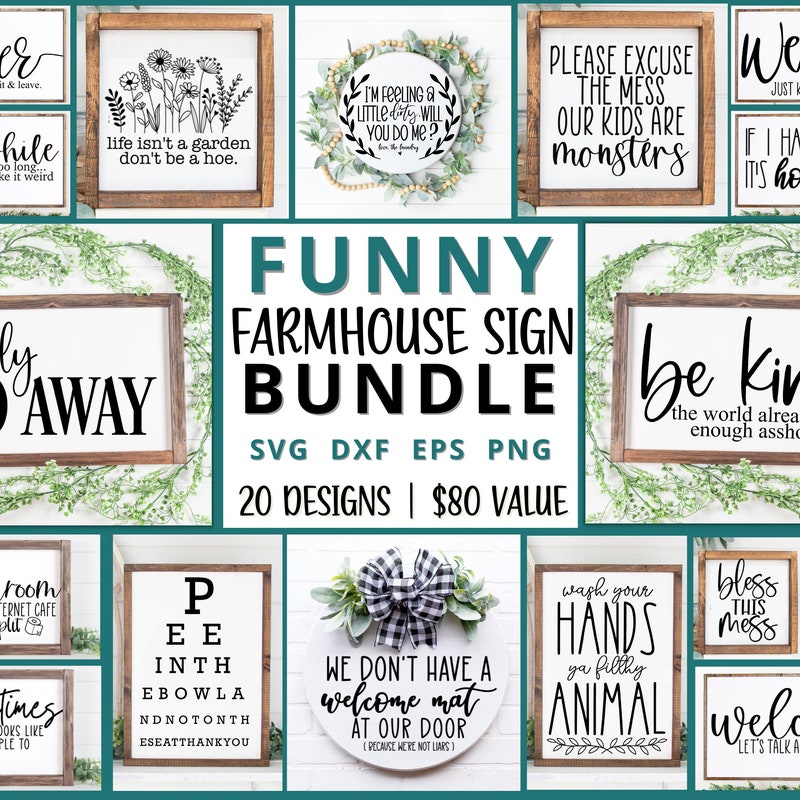 Funny Signs Svg - Etsy