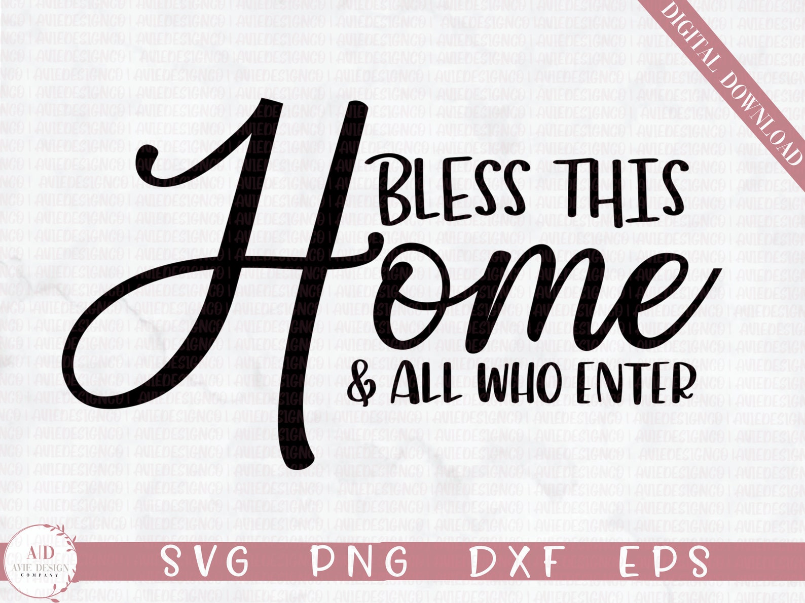 SVG Bless This Home and All Who Enter Cutting File Round - Etsy