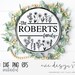 Customizable Round Last Name Bundle Svg, Family Name Svg, Monogram Svg ...