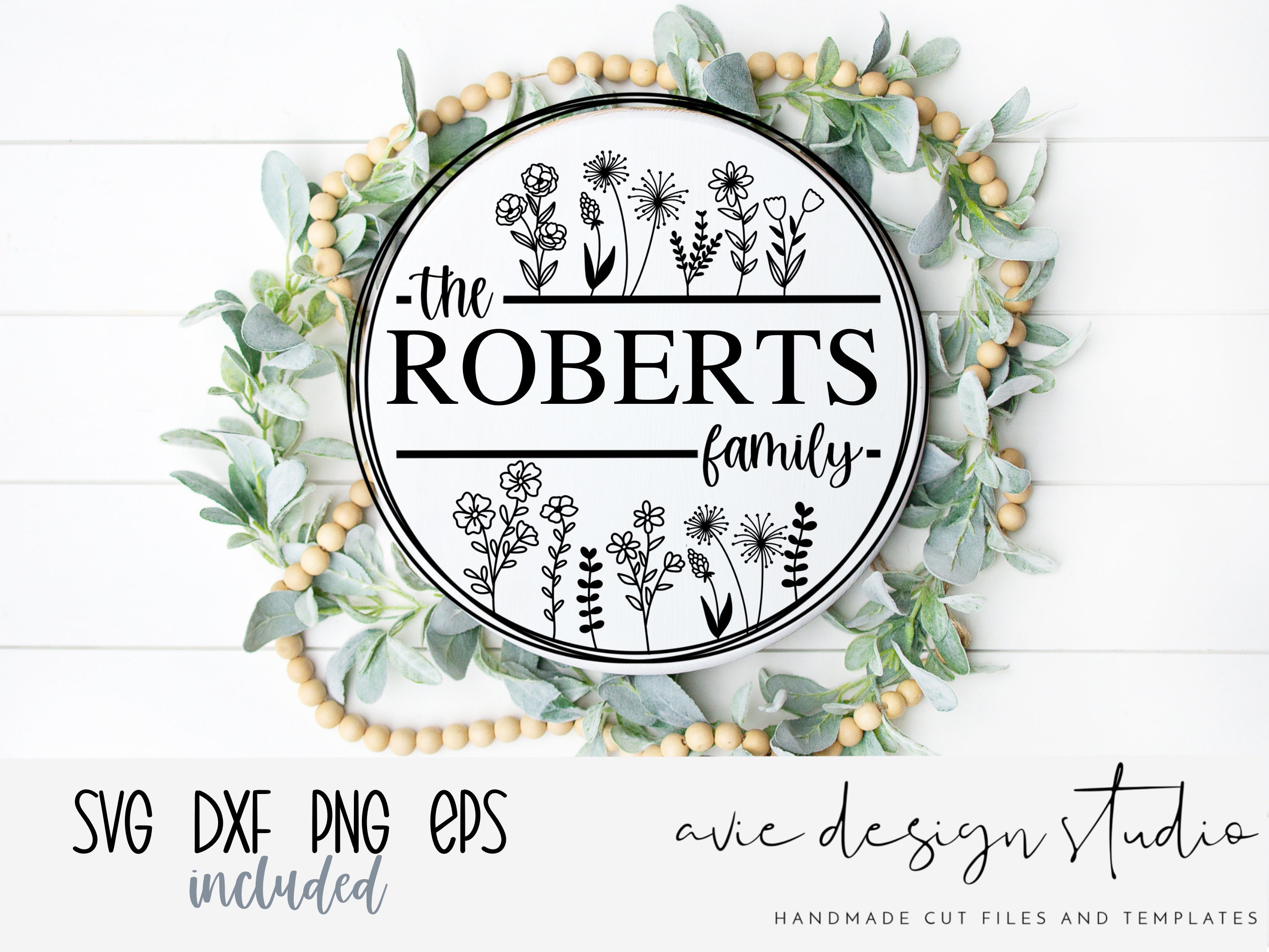 Customizable Round Last Name Bundle Svg Family Name Svg - Etsy