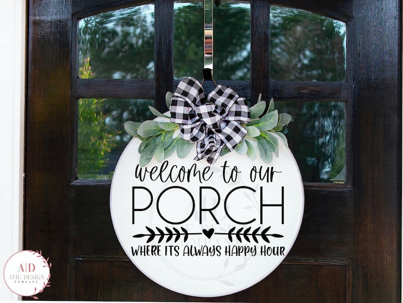 Welcome to Our Porch Svg Porch Sign Svg Outdoor Pillow Svg - Etsy