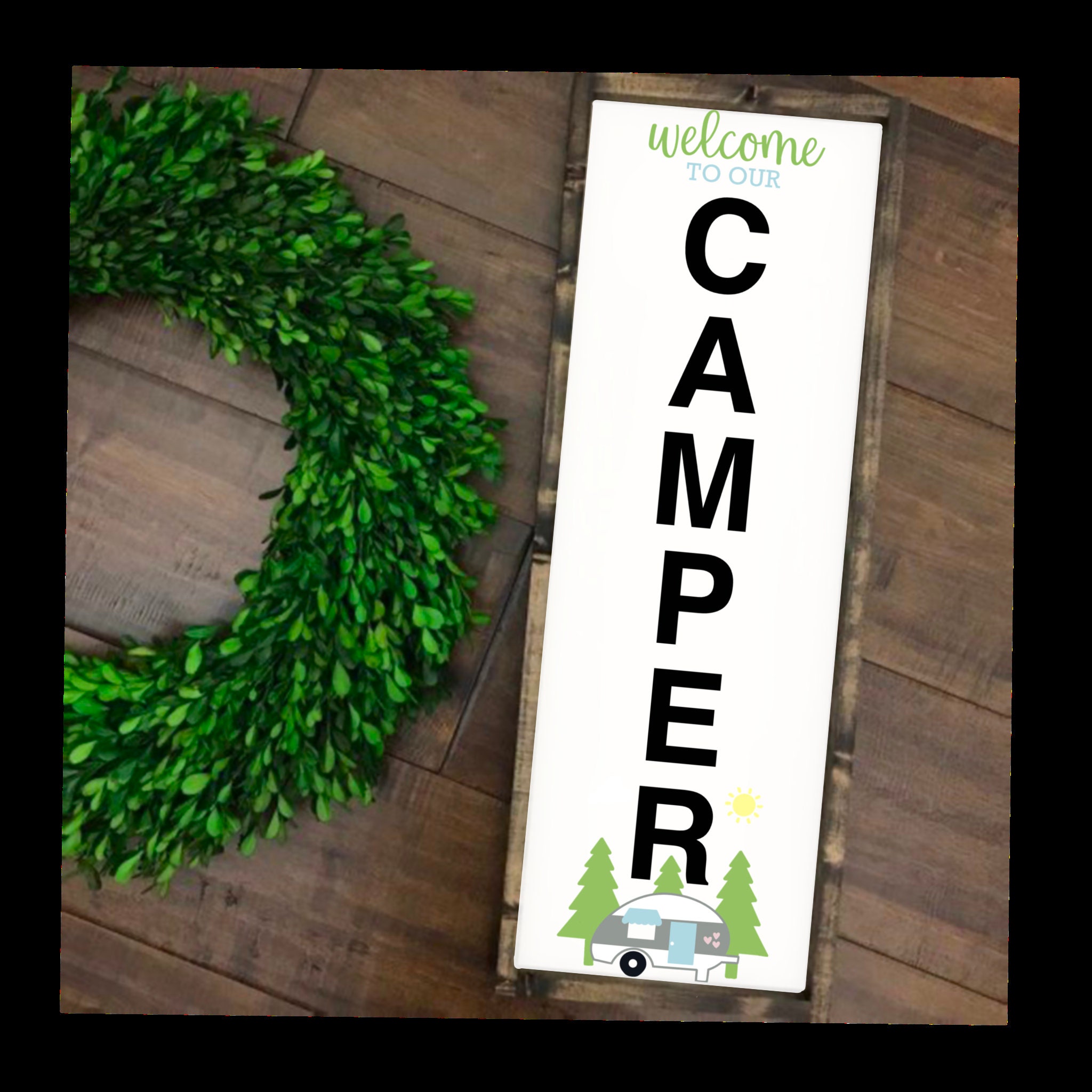 Camping Svg Welcome to Our Camper Sign Design Cute Travel - Etsy