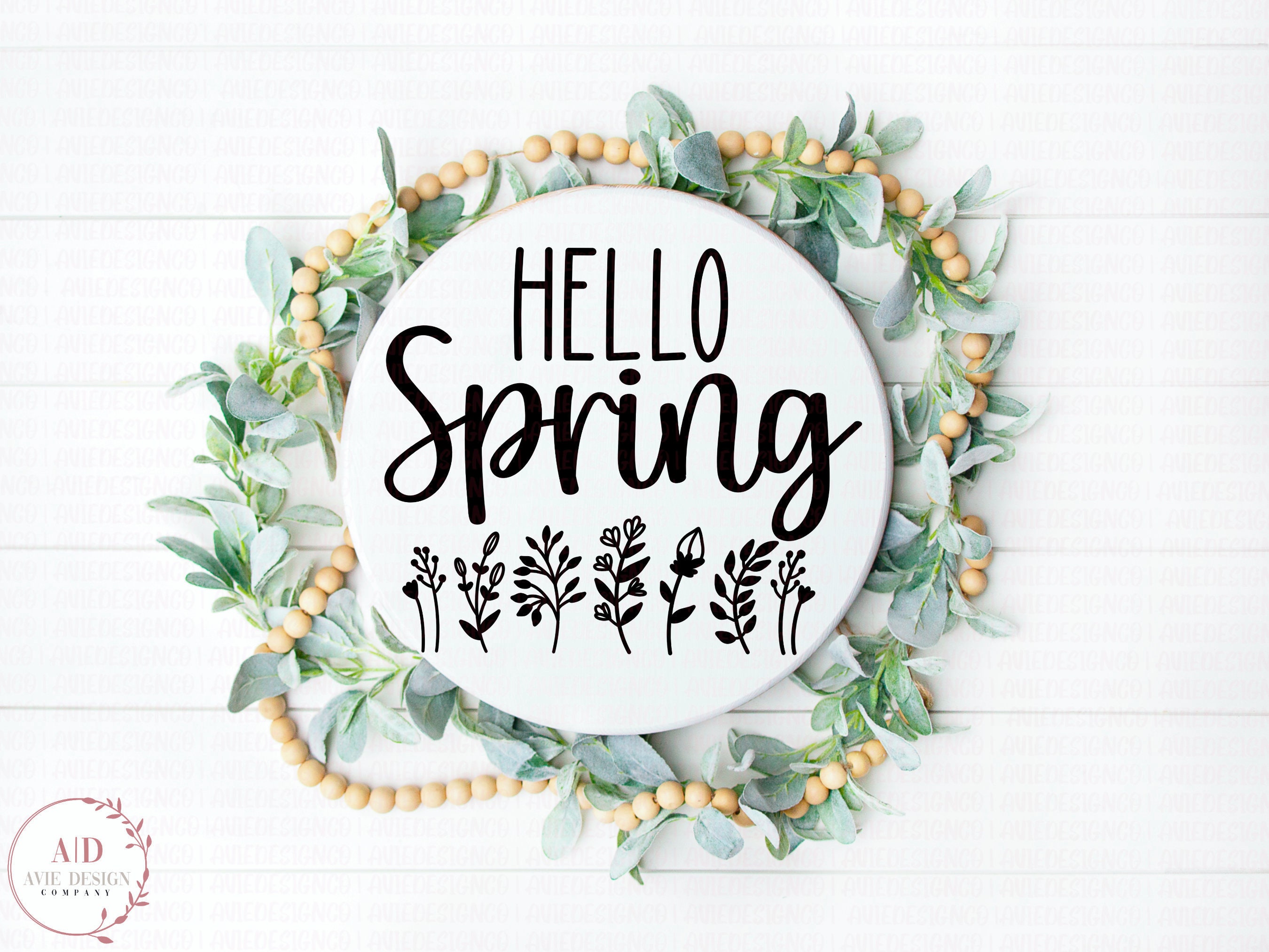 Hello Spring SVG Svg Jpg Png Dxf and Eps Silhouette & - Etsy
