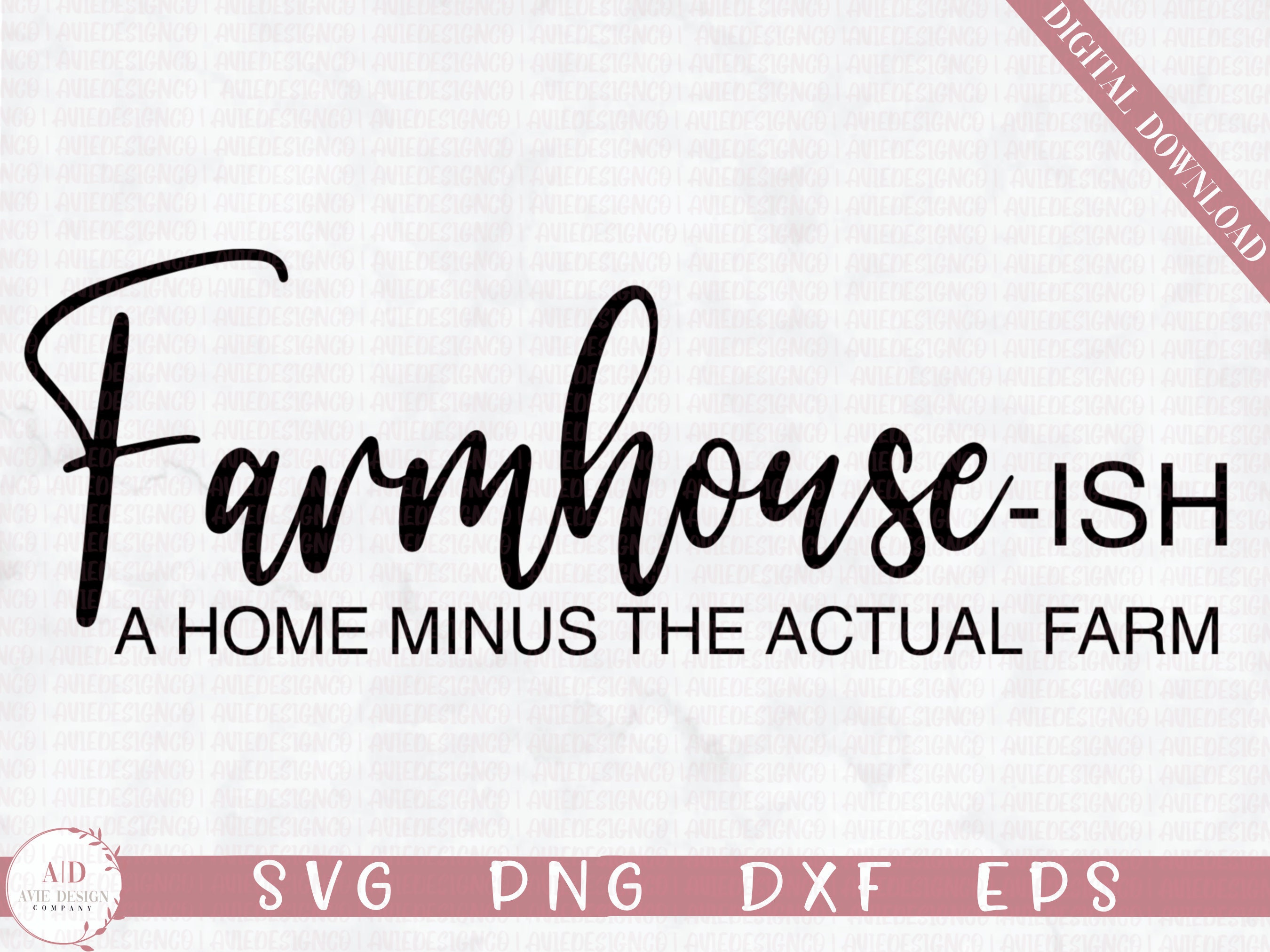 Farmhouse-ish svg Cutting File Vinyl Stencil HTV Modern | Etsy