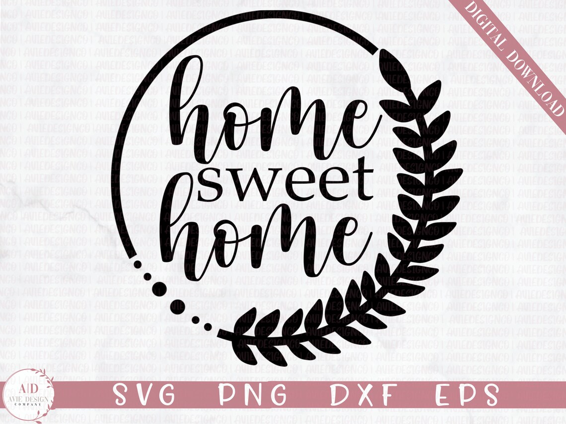 Home Sweet Home Svg Welcome Sign SVG Round Wood Sign SVG - Etsy