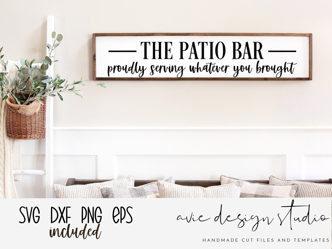 The Patio Bar Svg |welcome to Our Patio Svg | Porch Sign Svg | Outdoor ...