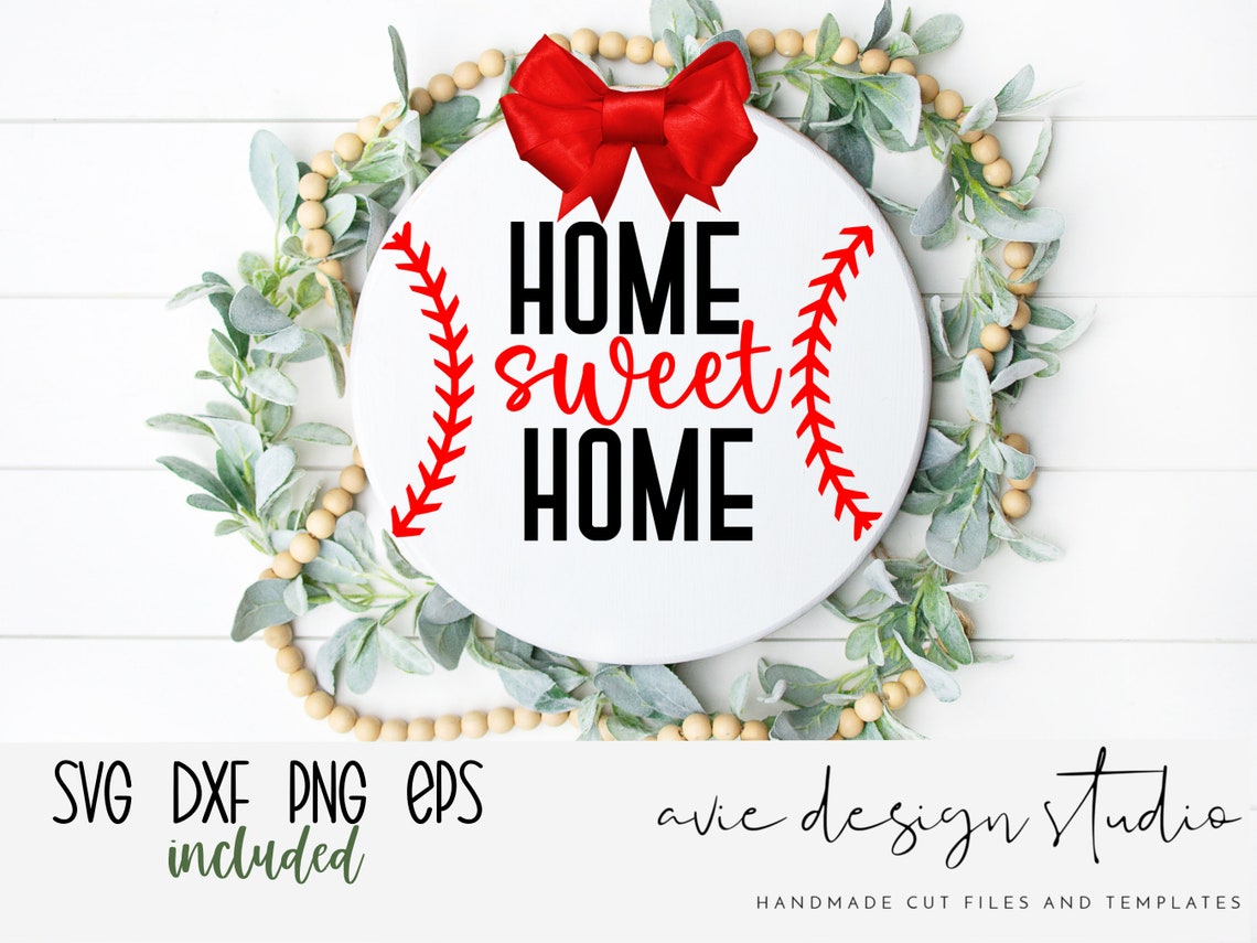Home Sweet Home Baseball Sign Svg Baseball Decor Svg | Etsy