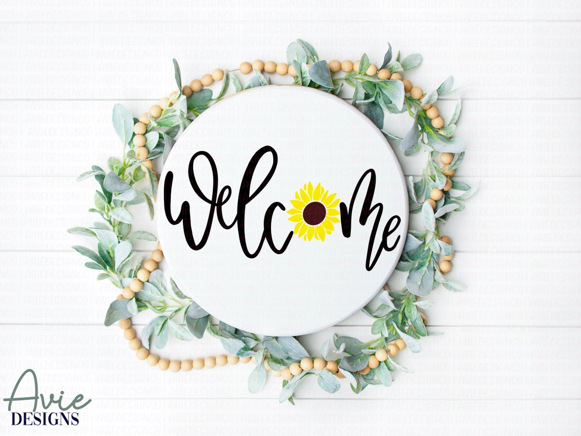 Sunflower Svg Welcome Svg Welcome Sign Svg Porch Sign Svg - Etsy