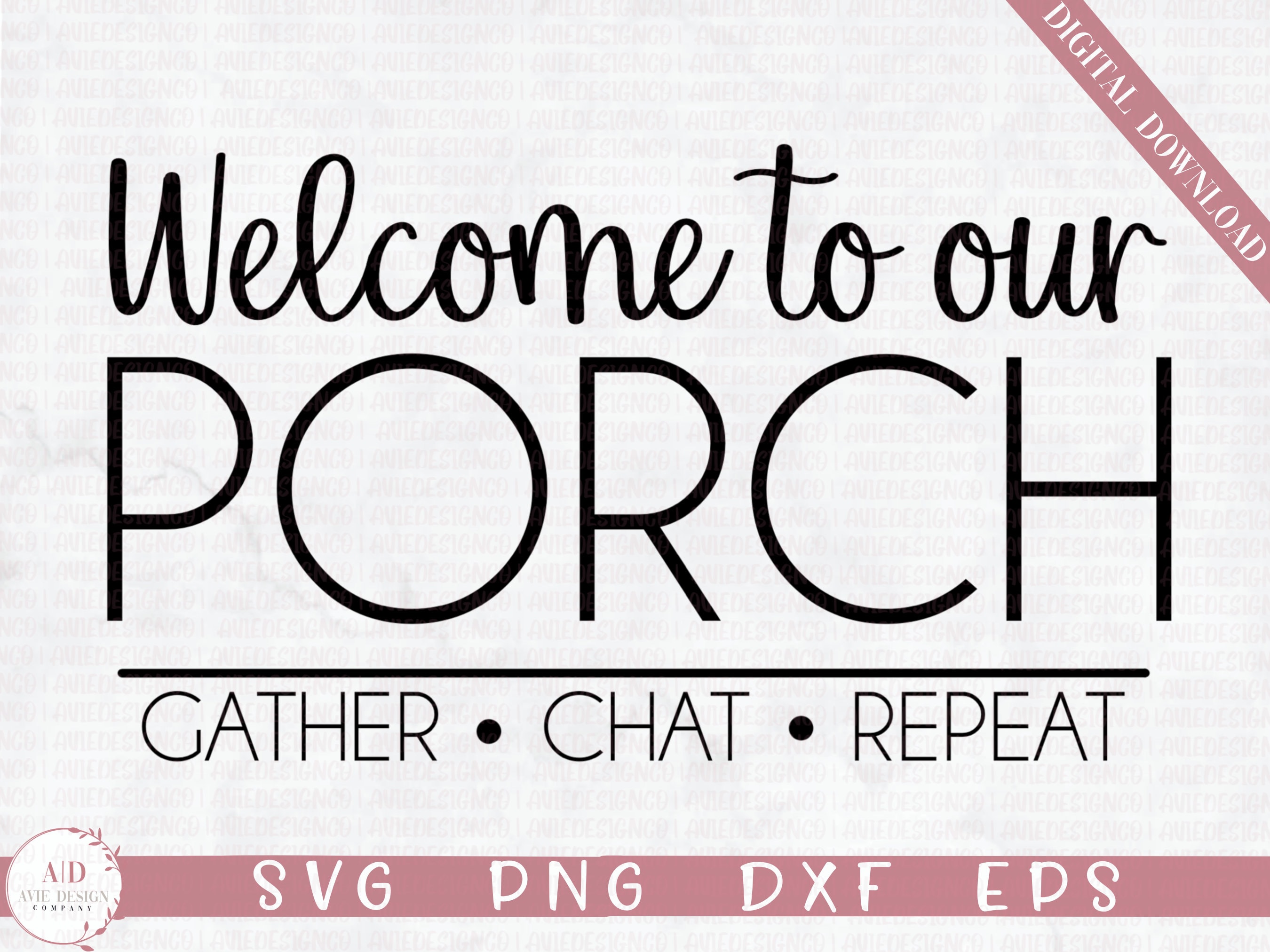 Welcome to Our Porch Svg Porch Sign SVG Door Hanger Svg | Etsy