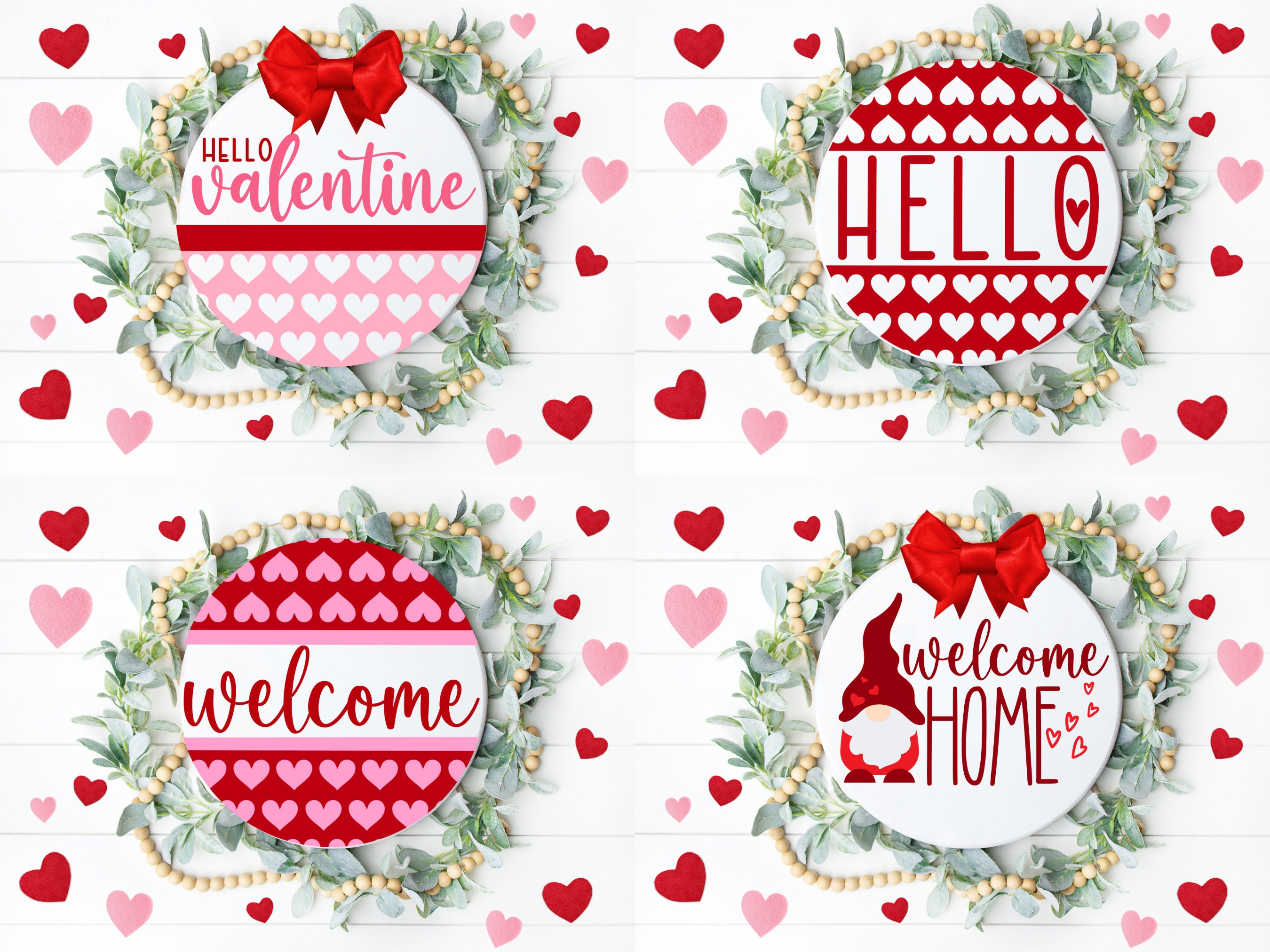 Valentines Day SVG Bundle Valentine Welcome Sign Bundle Door - Etsy