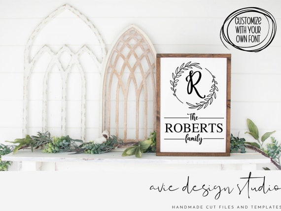 Monogram svg split monogram svg circle monogram svg circle | Etsy