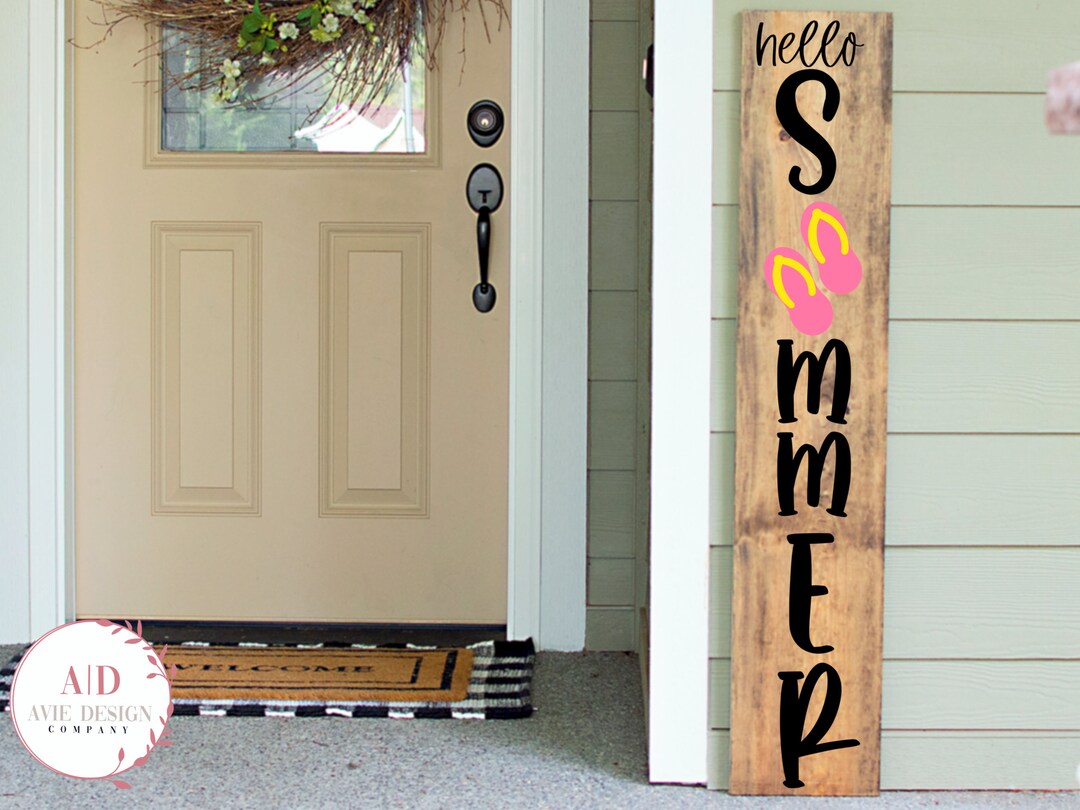 Hello Summer Porch Sign Svg, Welcome Porch Sign, Summer Svg, Funny ...