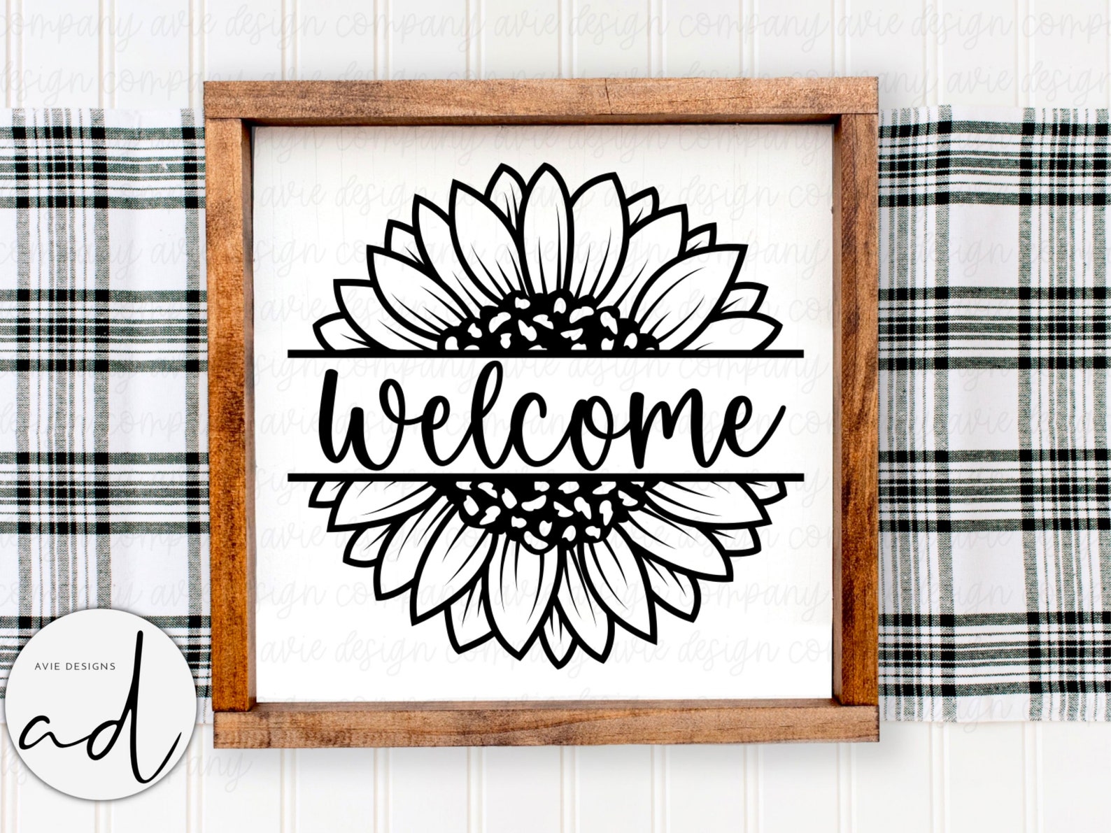Sunflower Monogram Svg sunflower Svg Porch Sign Svg - Etsy