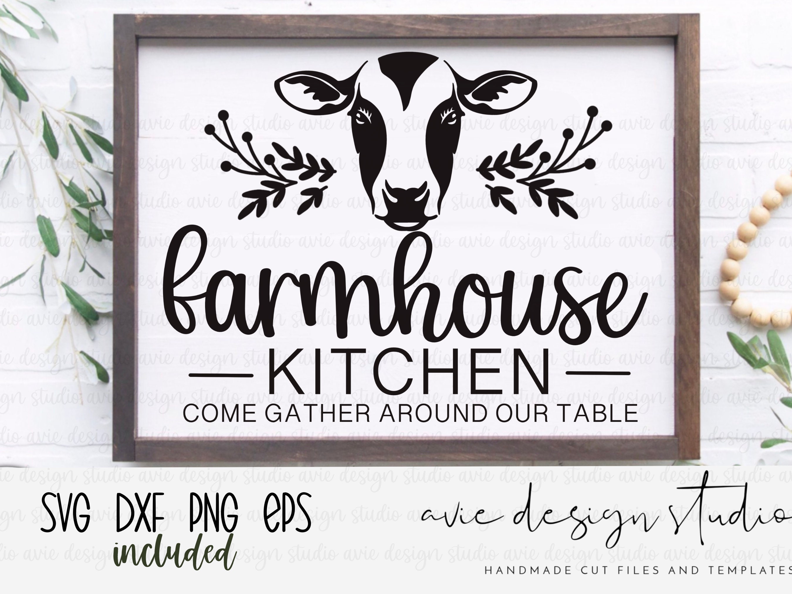 Farmhouse Kitchen Svg Cow Svg Farmhouse Svg Png DXF Eps - Etsy