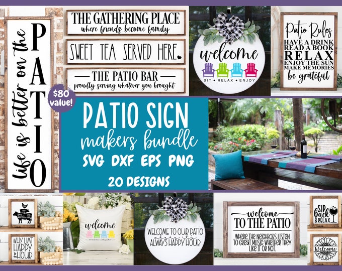 Welcome to the Balcony Svg, Deck Sign Svg, Farmhouse Sign Svg, Door ...