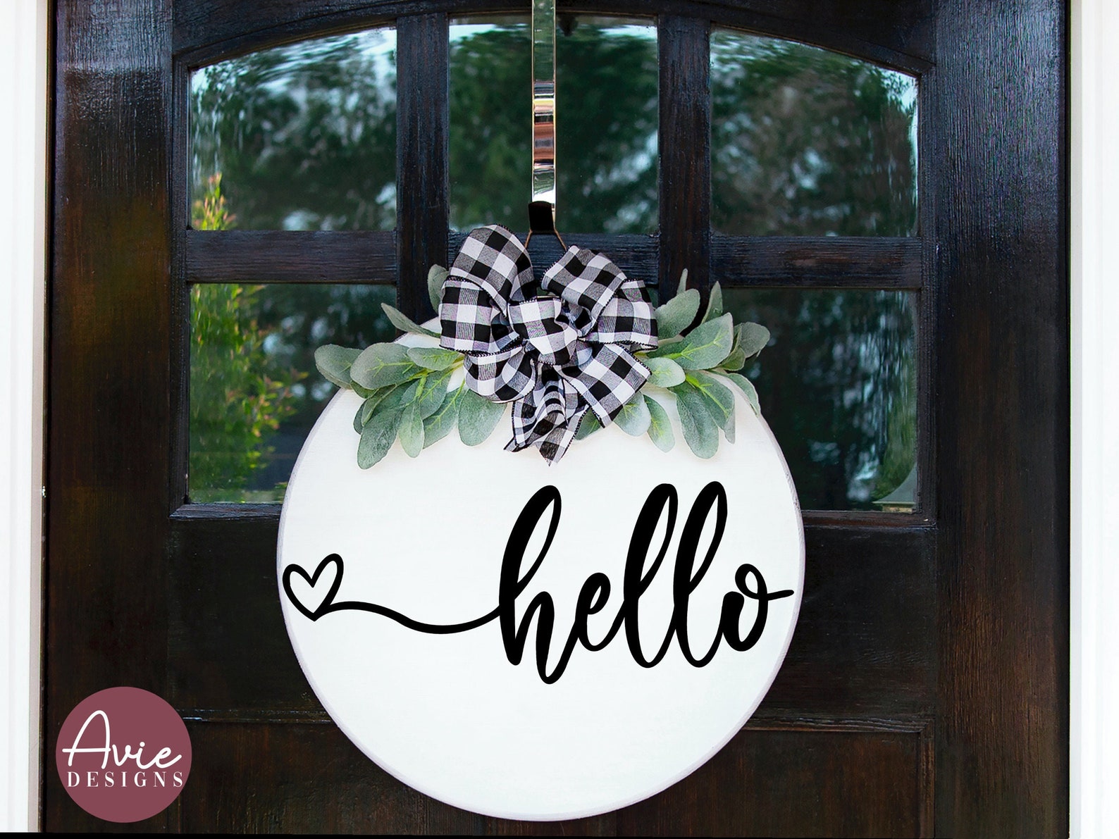 Welcome Sign SVG Welcome Svg Hello Svg Round Wood Sign SVG - Etsy