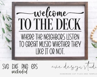 Welcome Deck Sign - Etsy
