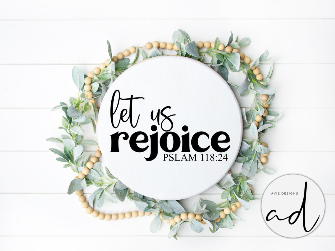 Let Us Rejoice Svg Scripture Svg Bible Verse Svg | Etsy