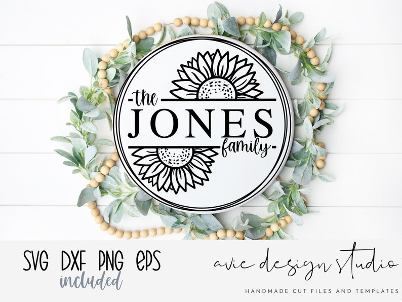 Customizable Round Last Name Bundle Svg, Family Name Svg, Monogram Svg ...