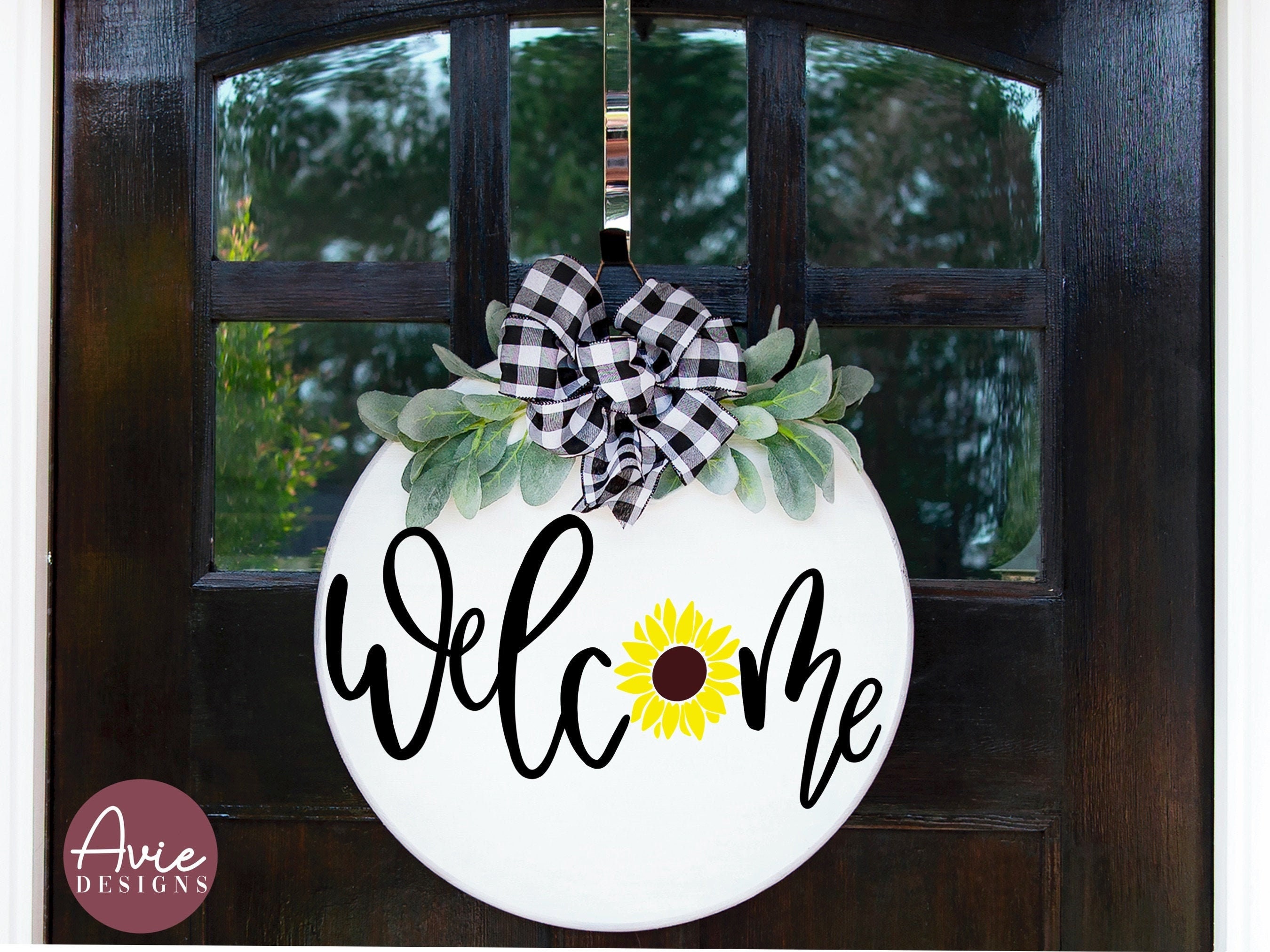 Sunflower svg welcome svg welcome sign svg porch sign svg | Etsy