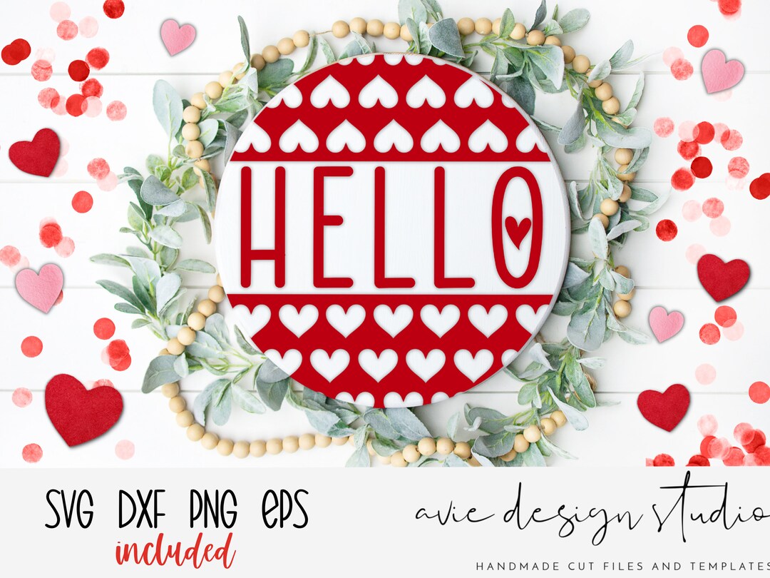 Hello Valentine Svg, Valentine Svg, Valentines Day Svg, Farmhouse Sign ...