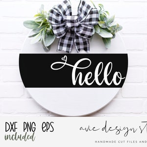 Hello Svg | Hello Sign Svg | Welcome Sign Svg | Farmhouse Round Sign ...