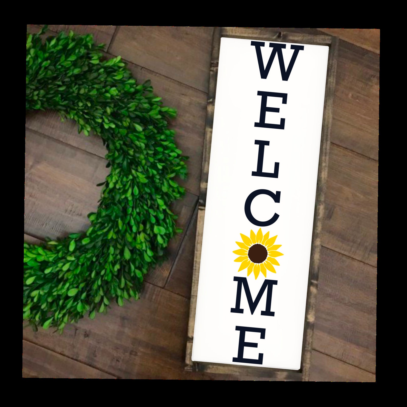 Welcome Sunflower Vertical Sign SVG Welcome Svg Sunflower - Etsy
