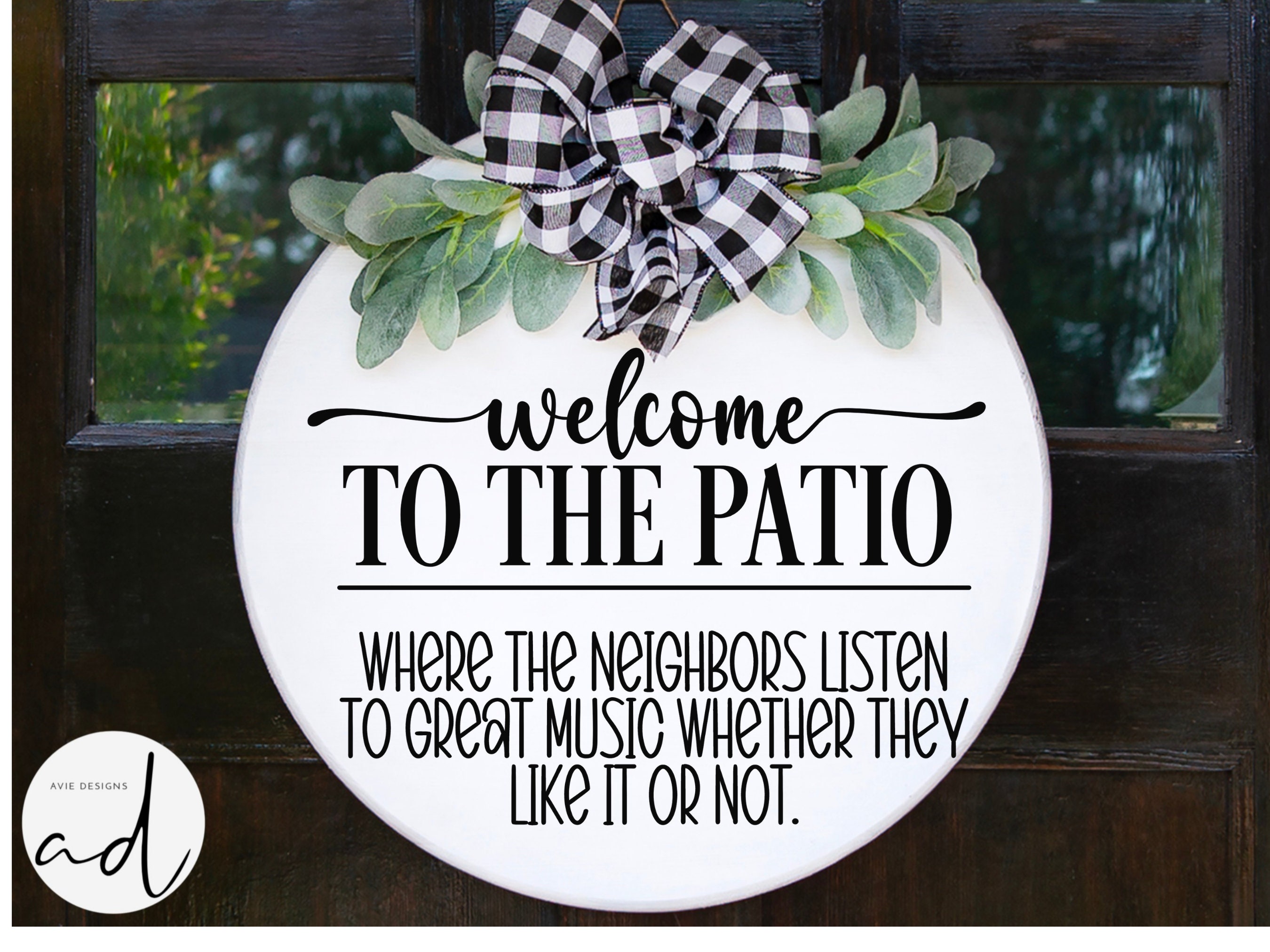 Welcome to the Patio Svg, Porch Sign Svg, Farmhouse Sign Svg, Door Sign ...