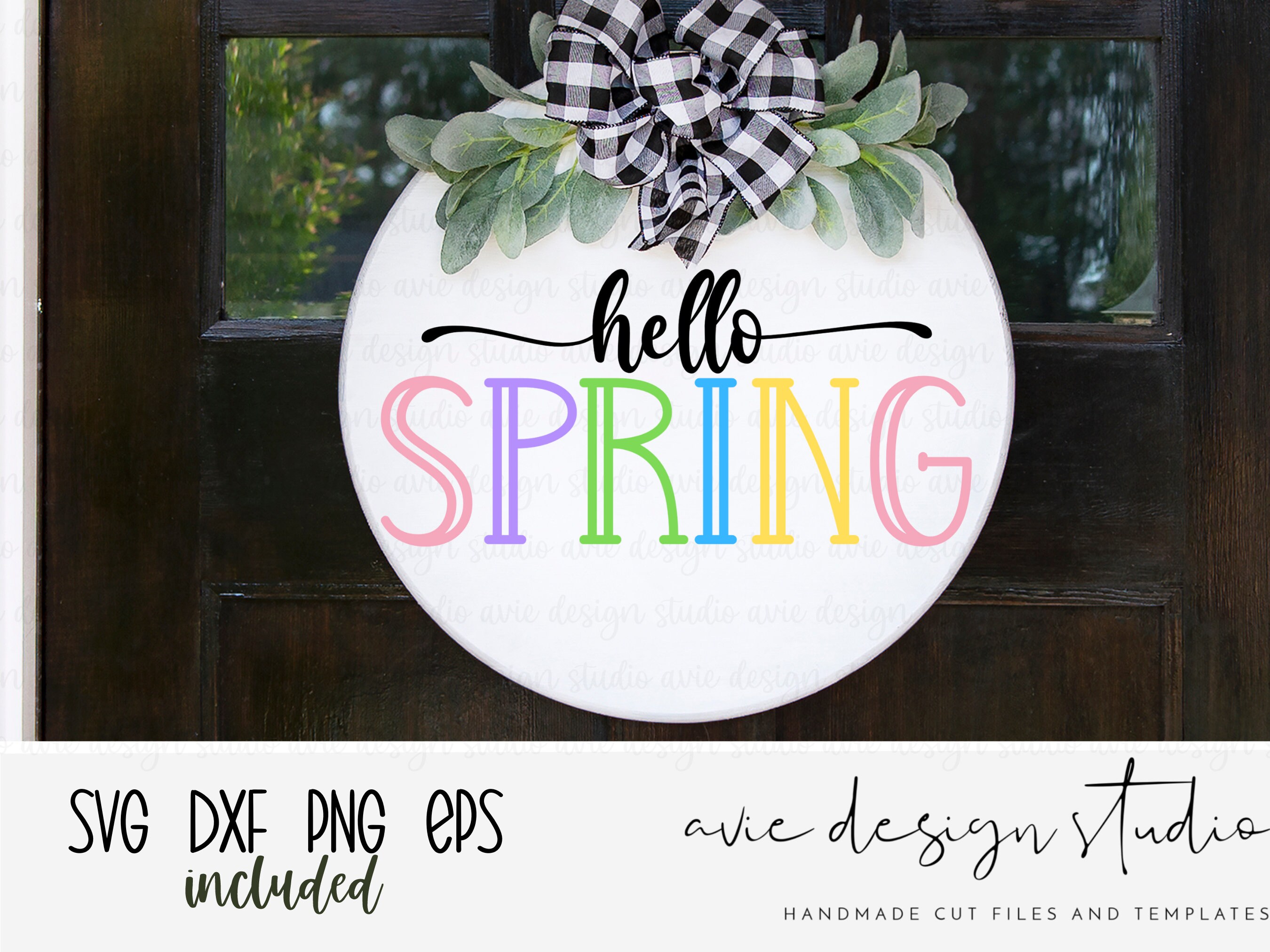 Hello Spring Svg Spring Sign Svg Door Hanger Svg Farmhouse | Etsy