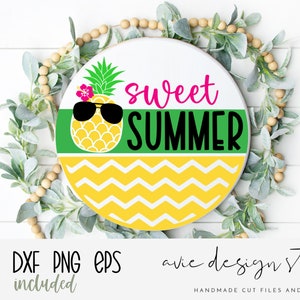 Summer Round Sign Bundle | Round Door Hanger Svg | Summer Sign Svg ...