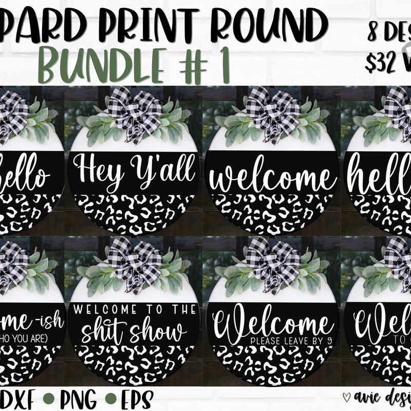 Welcome Leopard Sign - Etsy