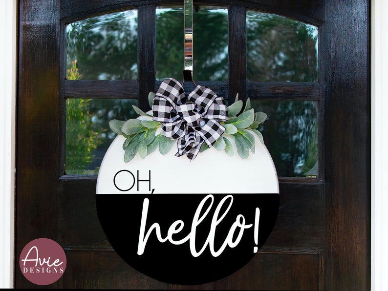 Welcome Sign SVG Welcome Svg Hello Sign Svg Round Wood - Etsy