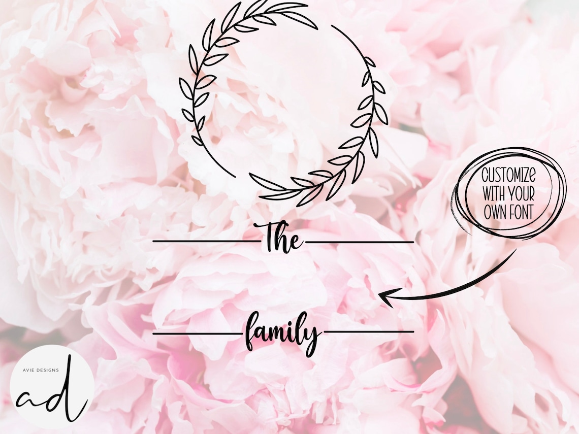 Monogram svg split monogram svg circle monogram svg circle | Etsy