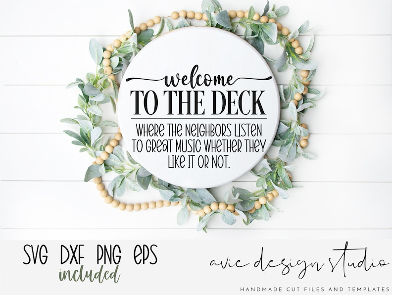 Welcome to the Deck Svg Deck Sign Svg Farmhouse Sign Svg | Etsy Canada