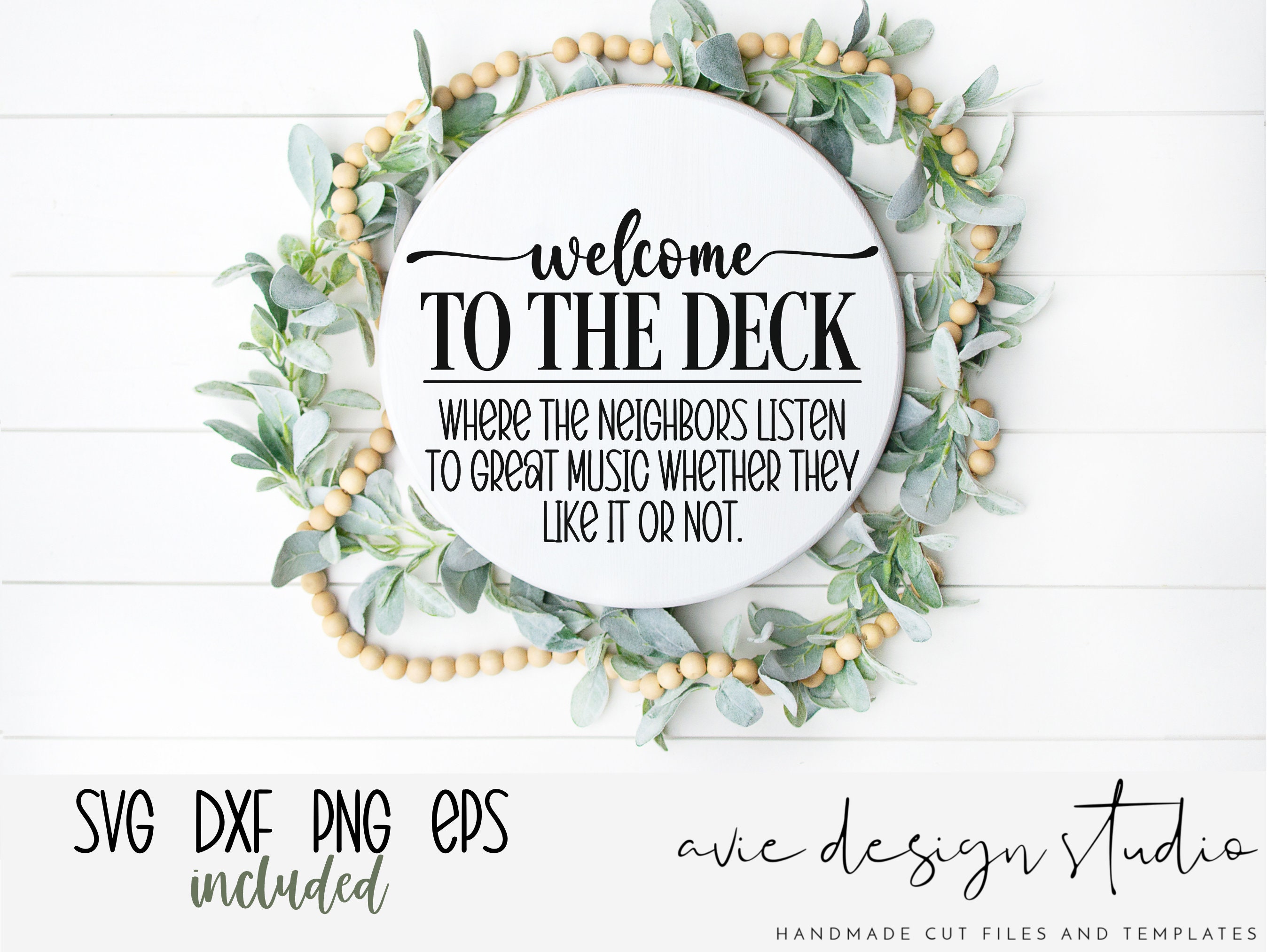 Welcome to the Deck Svg Deck Sign Svg Farmhouse Sign Svg | Etsy Canada