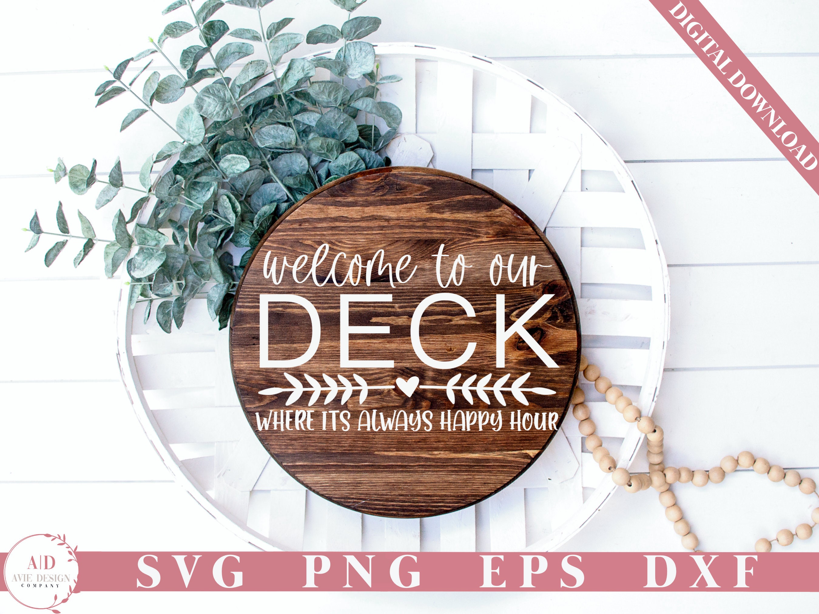 Welcome to Our Deck Svg Deck Sign Svg Outdoor Pillow Svg - Etsy