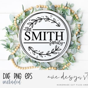 Customizable Round Last Name Bundle Svg, Family Name Svg, Monogram Svg ...