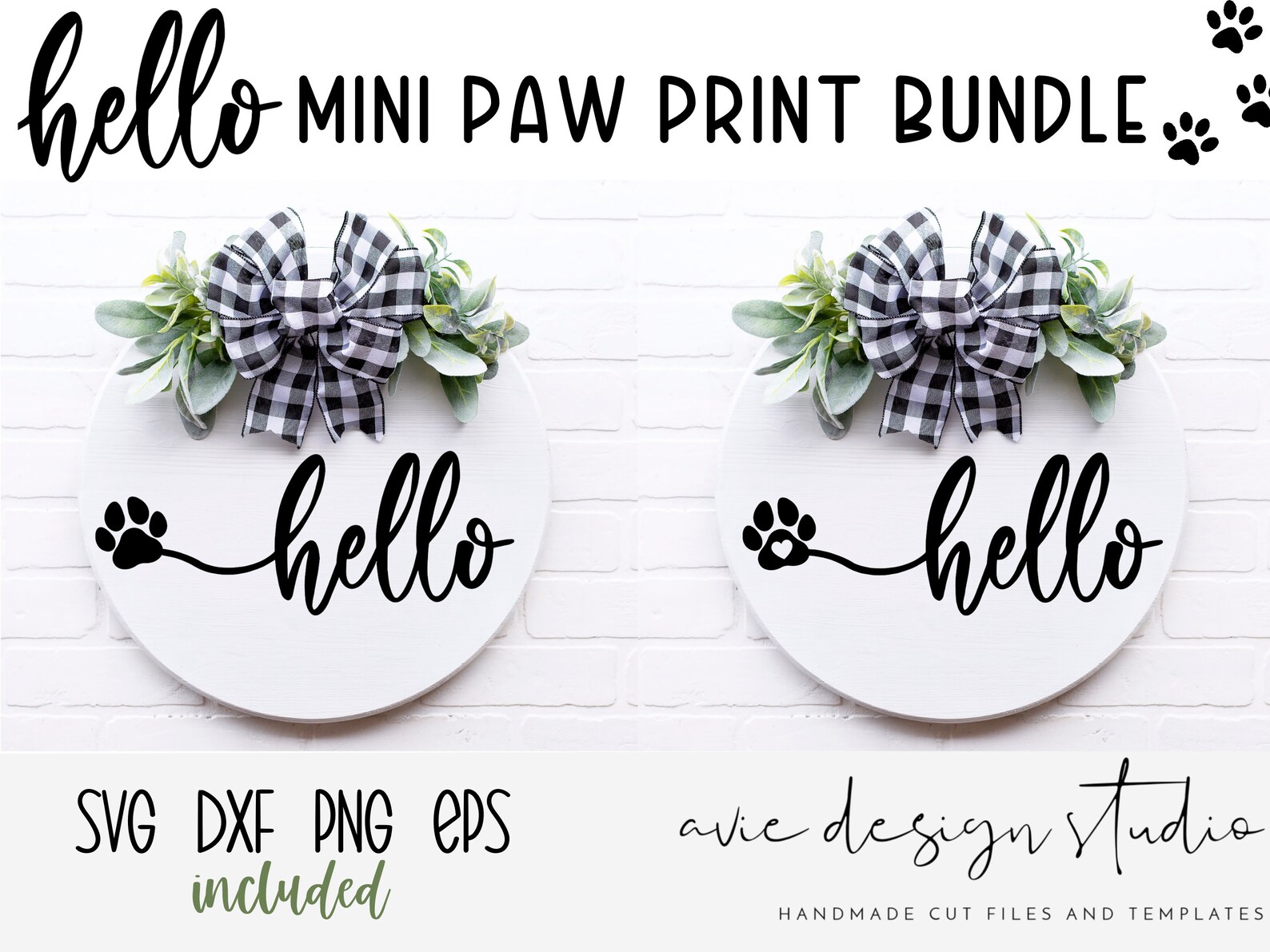 Hello Svg Paw Print Svg Welcome Sign SVG Welcome Svg Hello - Etsy