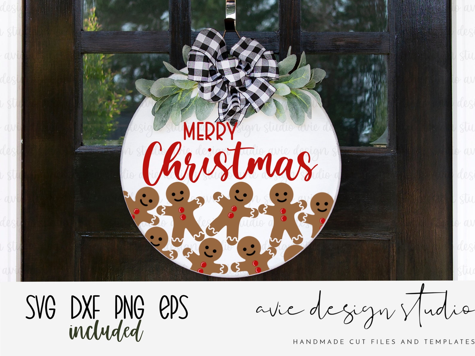 Gingerbread Door Hanger SVG, Gingerbread SVG, Christmas Sign Design ...