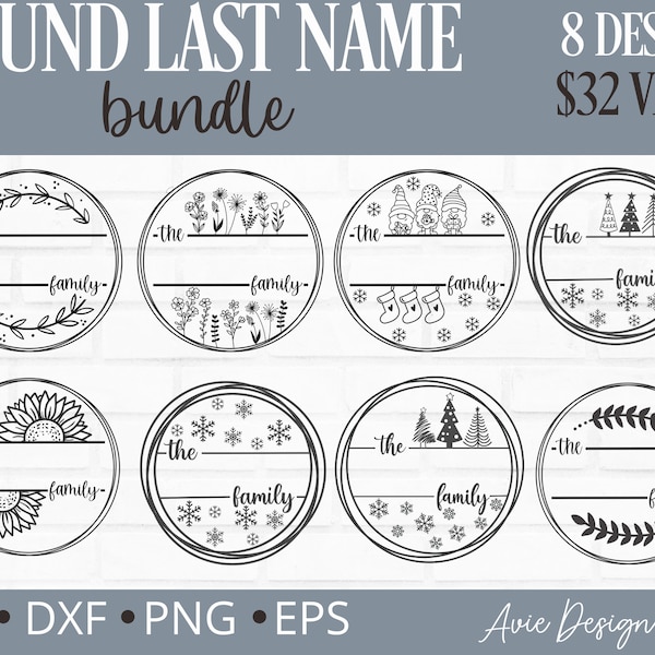 Last Name Svg - Etsy