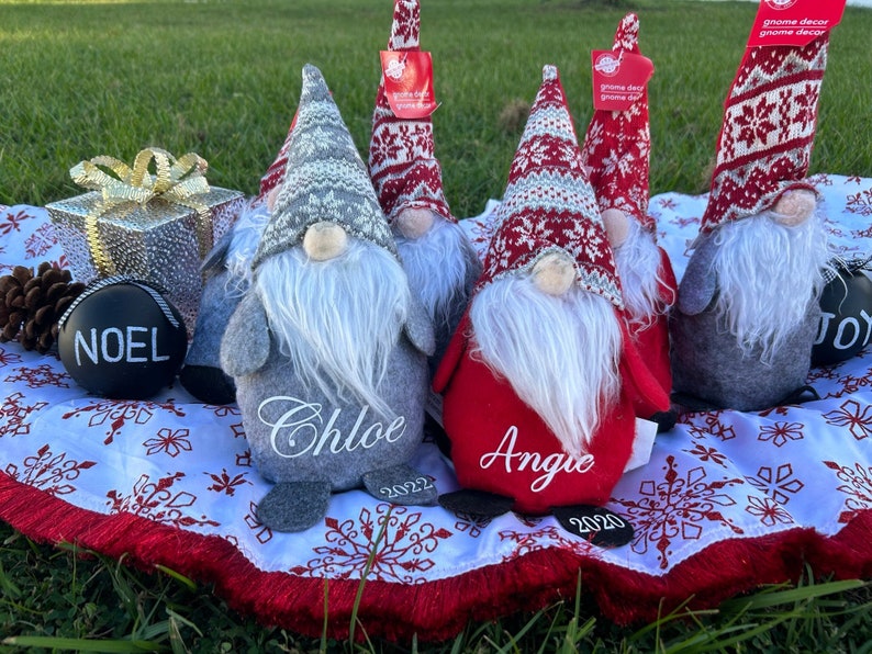 Personalized Christmas Gnomes With Names, Custome Gnomes for Decoration ...
