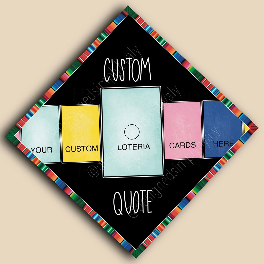 Personalized Loteria Grad Cap Topper - Etsy