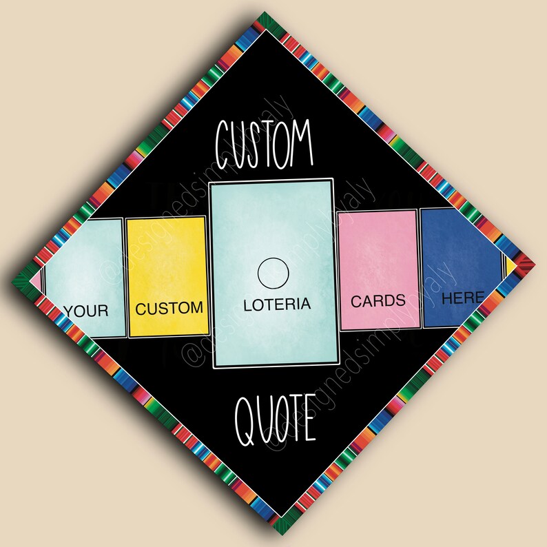 Personalized Loteria Grad Cap Topper - Etsy