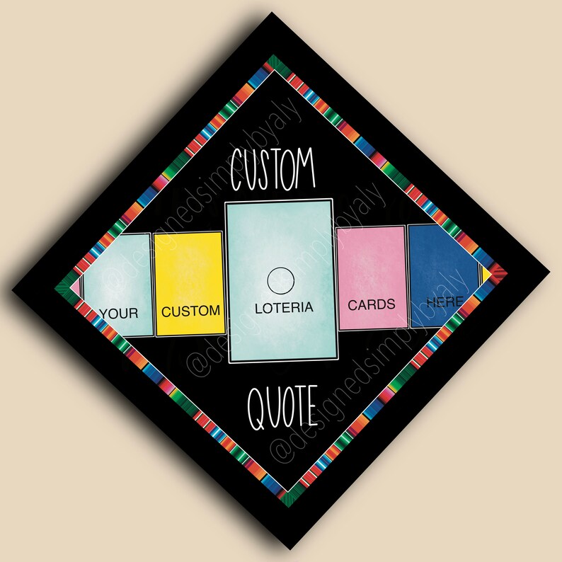 Personalized Loteria Grad Cap Topper - Etsy