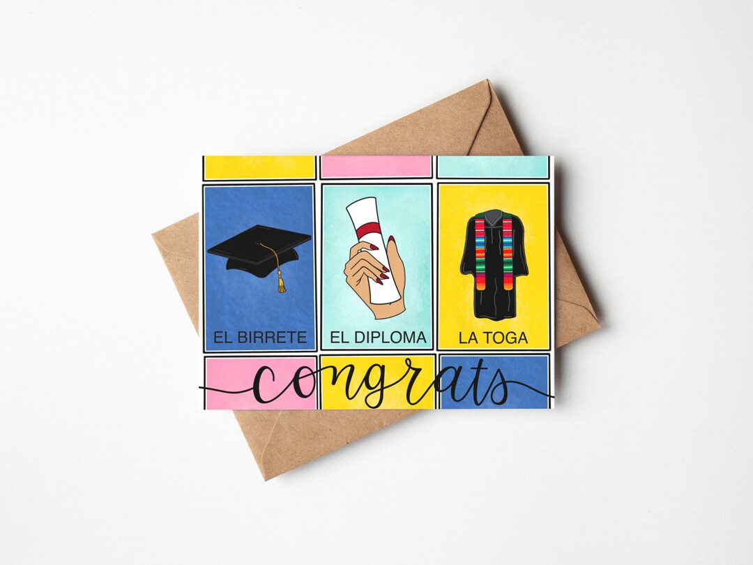 Loteria Graduation Card Print - Etsy