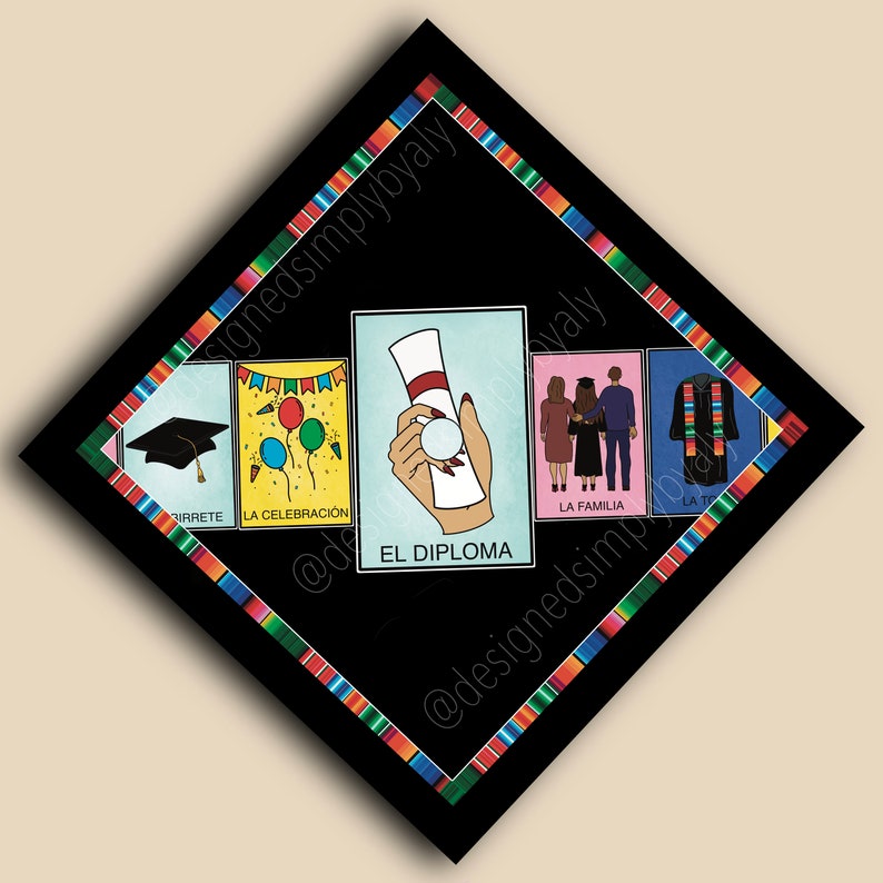 Loteria Spanish Graduation Cap - Etsy