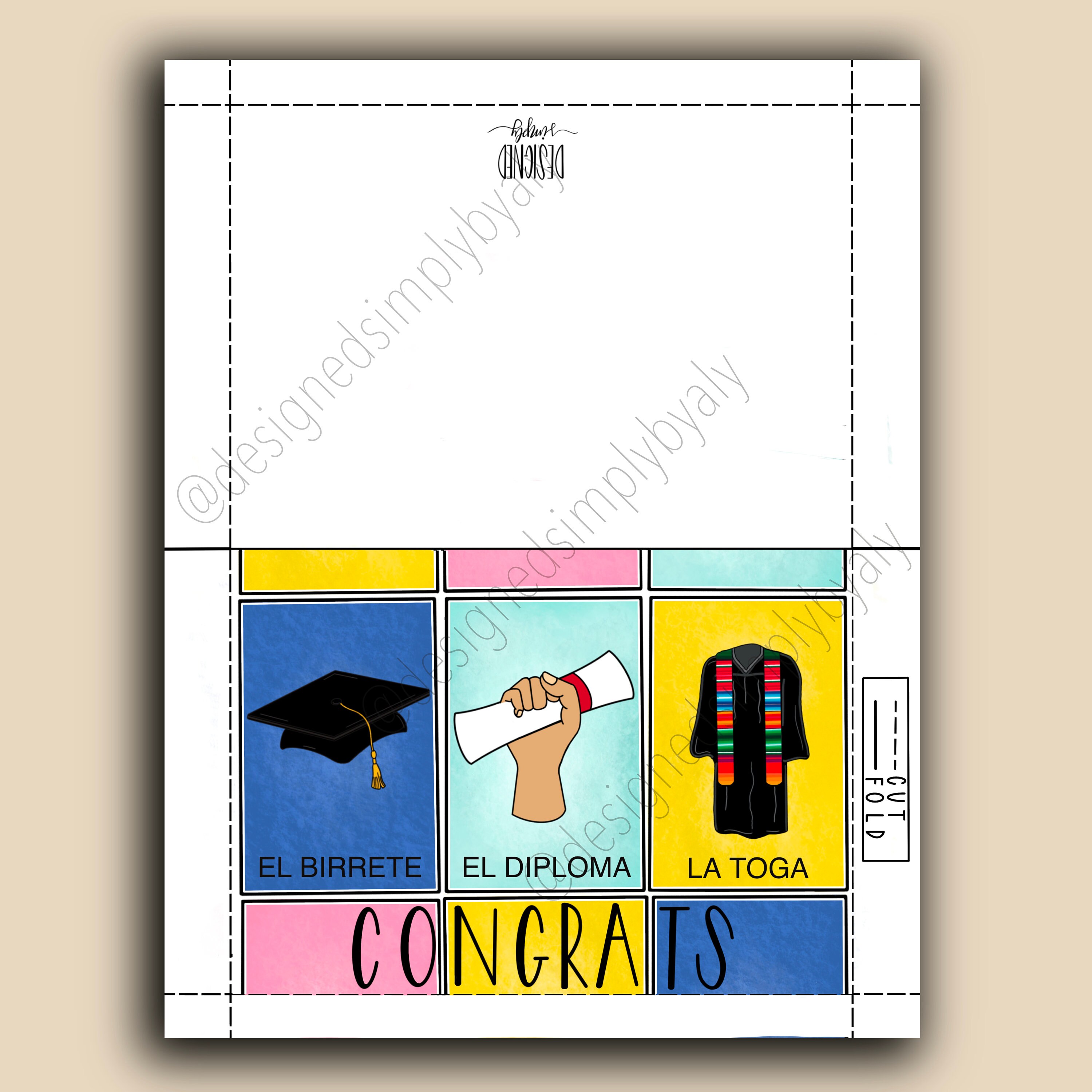 Loteria Graduation Card Download - Etsy