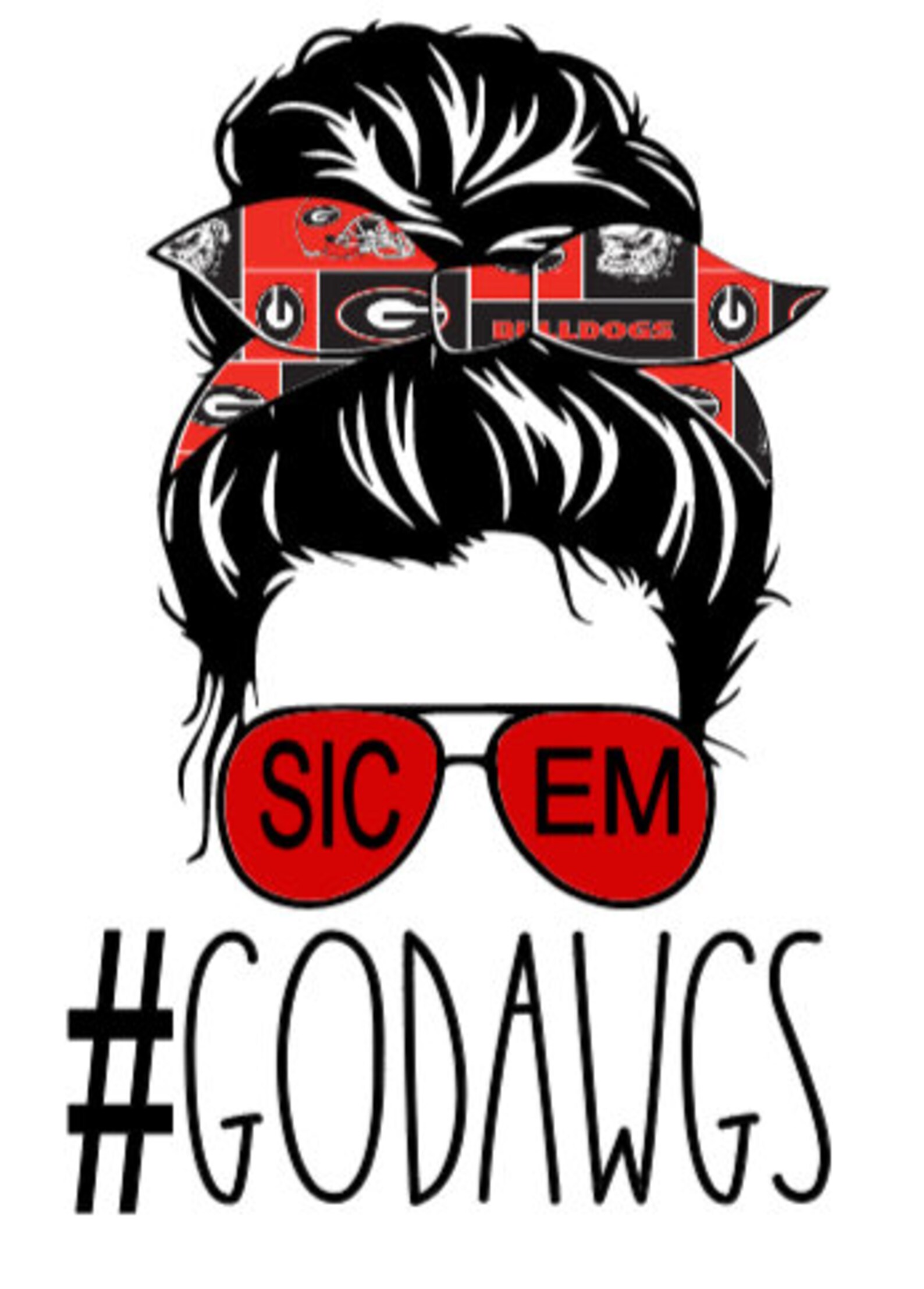 GO Dawgs sic Em Life Girl Sublimation Football Georgia - Etsy